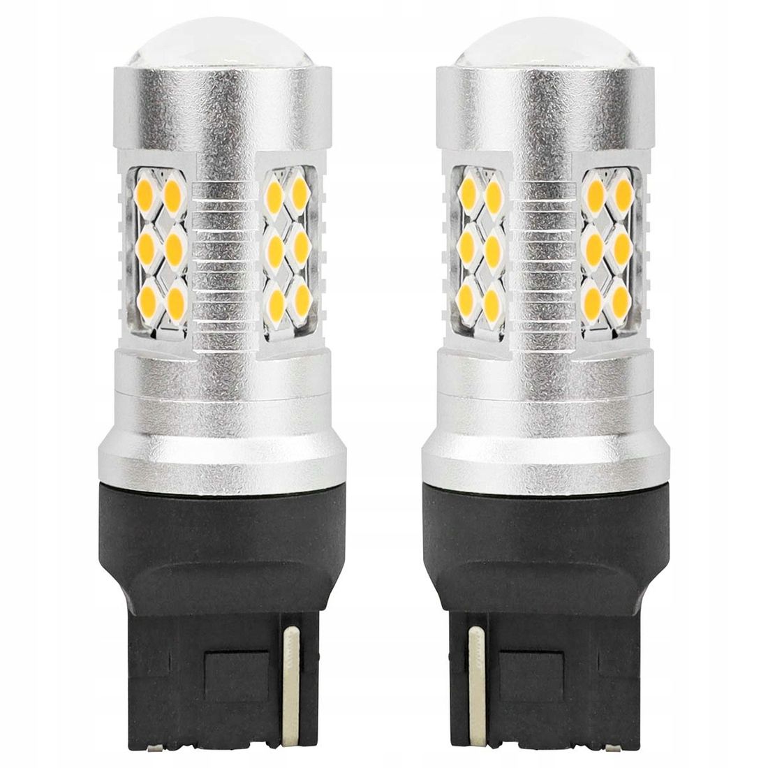 ŻARÓWKI WY21W LED T20 POMARAŃCZOWE WSUWANE KIERUNKOWSKAZÓW 12V 24V ...