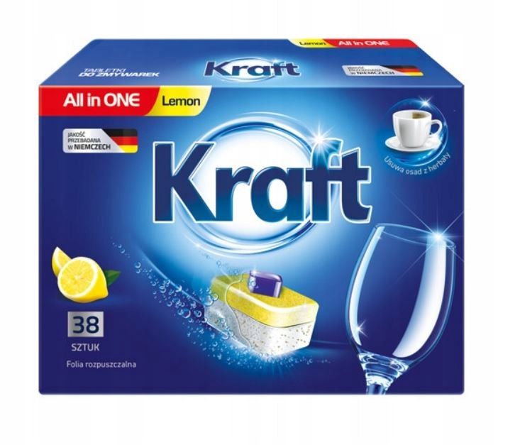Kraft Tabletki do Zmywarki All in One Lemon 38szt - ERLI.pl Kraft Tabletki do Zmywarki All in One Lemon 38szt - ERLI.pl