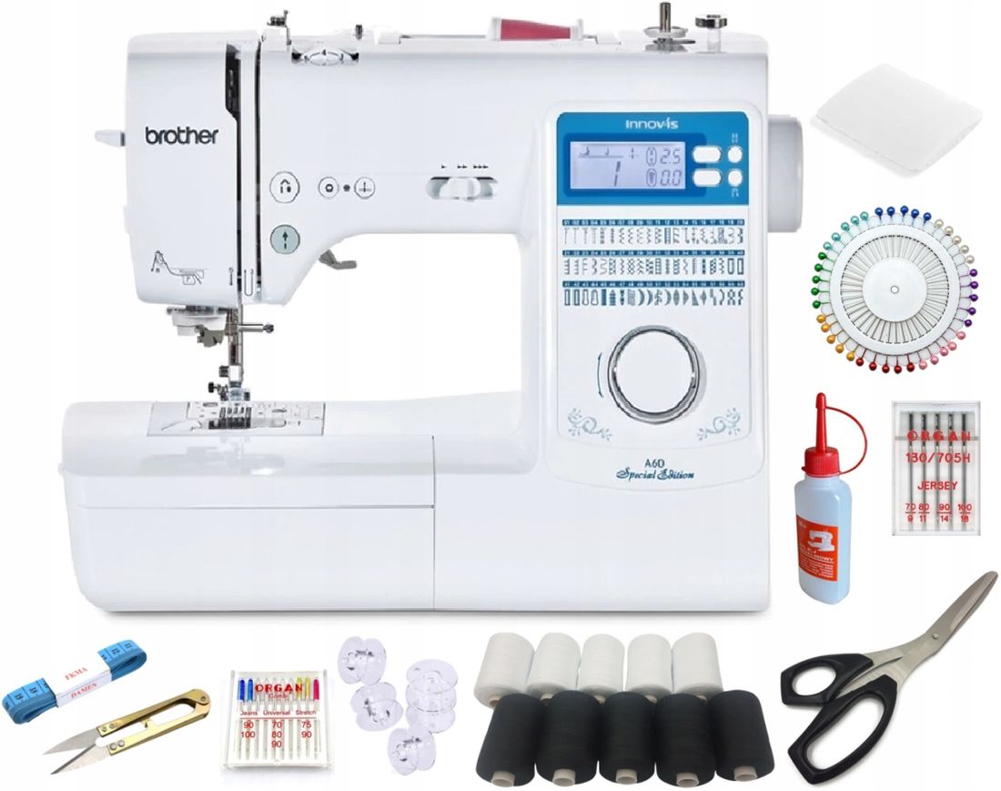 Maszyna do szycia komputerowa domowa mocna Brother InnovIs A60 SE + GRATISY - ERLI.pl