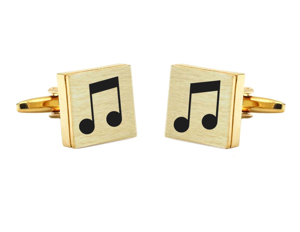 Spinki do mankietów NUTY grawer MUZYK muzyka - ERLI.pl