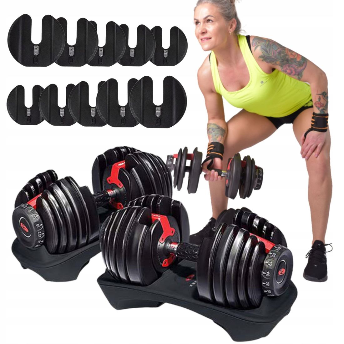 2SZT HANTLE HANTLA REGULOWANE 2.5-24KG FIT4MED – 145218570 - ERLI.pl