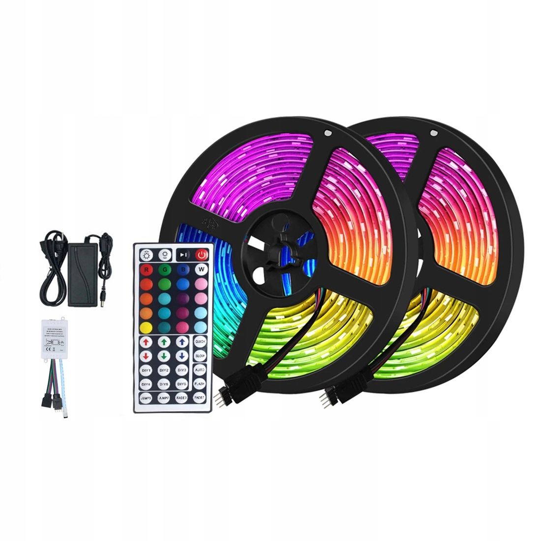 Zestaw TaŚma Led Smd Rgb 5m Kolorowa Pilot Erli Pl