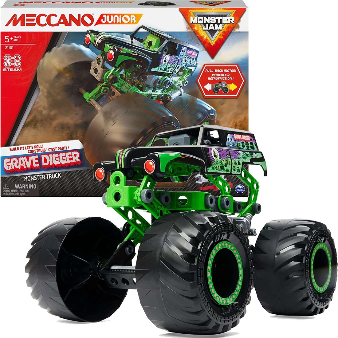 Monster Jam auto monster truck do złożenia Meccano Grave Digger - ERLI.pl
