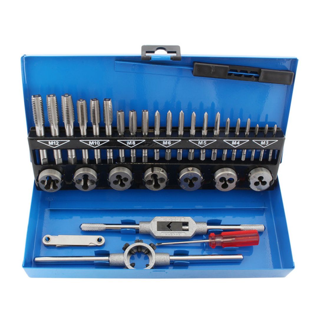 Zestaw gwintowników narzynek i kalibrowników 32el – 145340304 - ERLI.pl