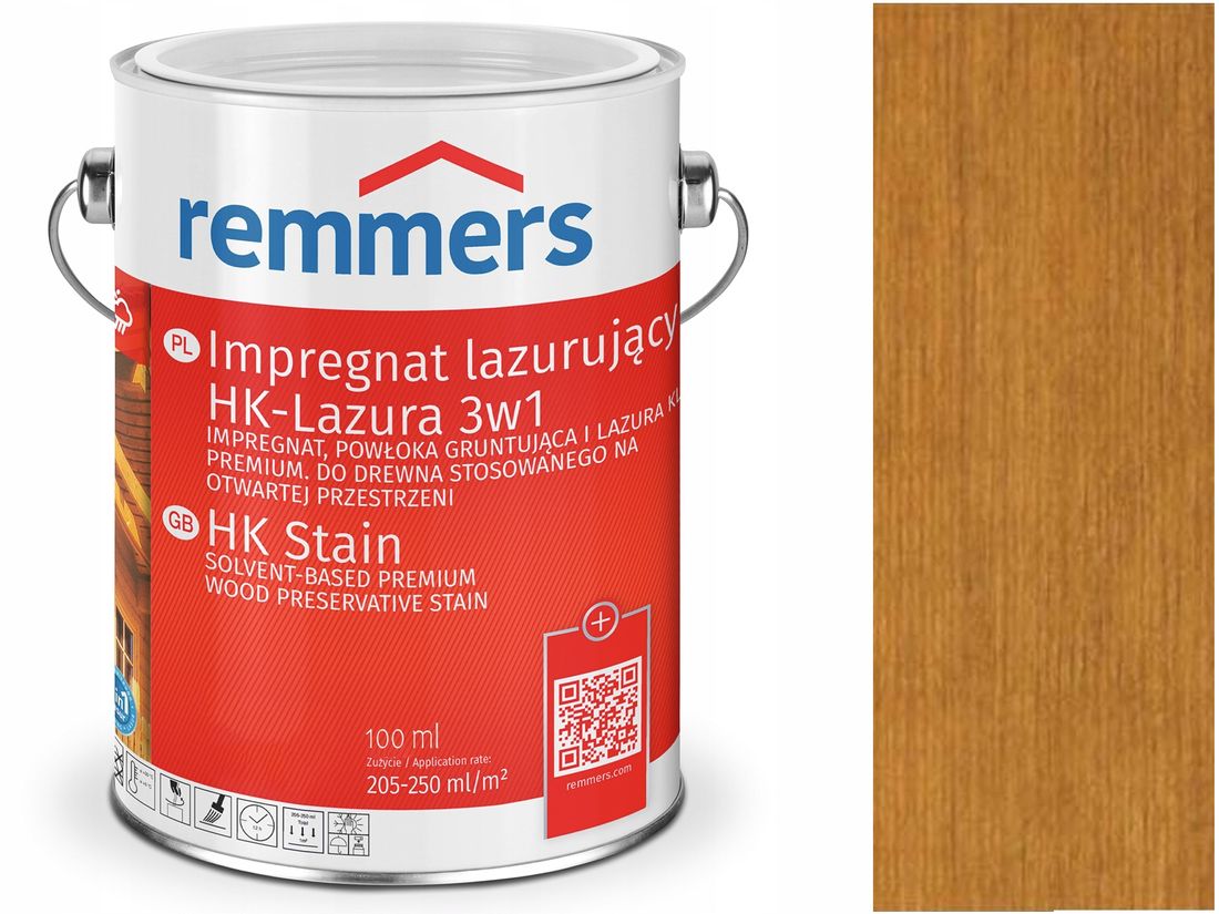 Remmers HK-Lasur impregnat DĄB RUSTYKALNY 100ml - ERLI.pl