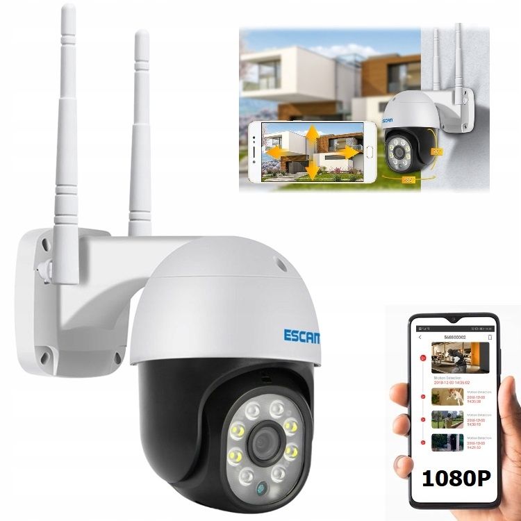 OBROTOWA KAMERA ZEWNĘTRZNA IP WIFI ZOOM FULL HD - ERLI.pl