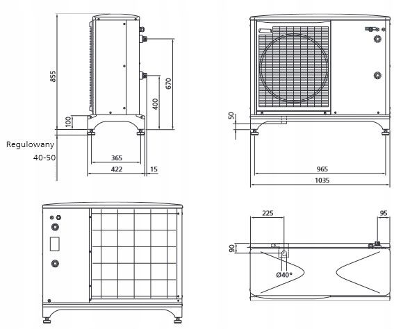 Pompa ciepła Nibe F2040-8 monoblok 064109 8 kW - ERLI.pl