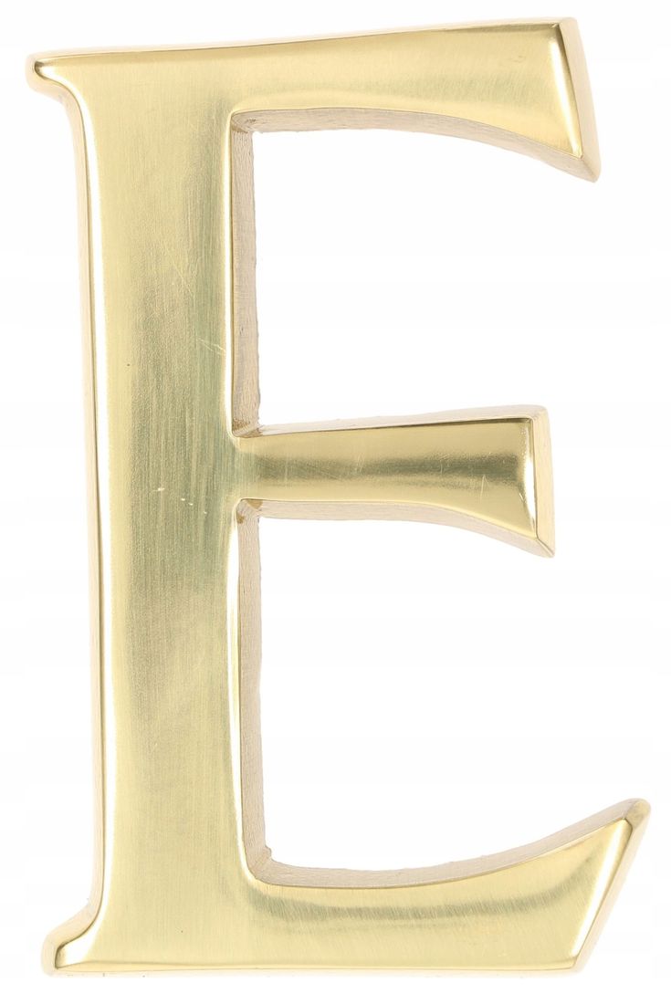 LITERA E NA DOM MOSIĘŻNA 10 CM ZŁOTA LITERKA - ERLI.pl