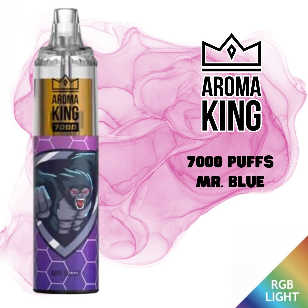 Jednorazówka AROMA KING TORNADO 7000 PUFFS -MR. BLUE 0Mg - ERLI.pl