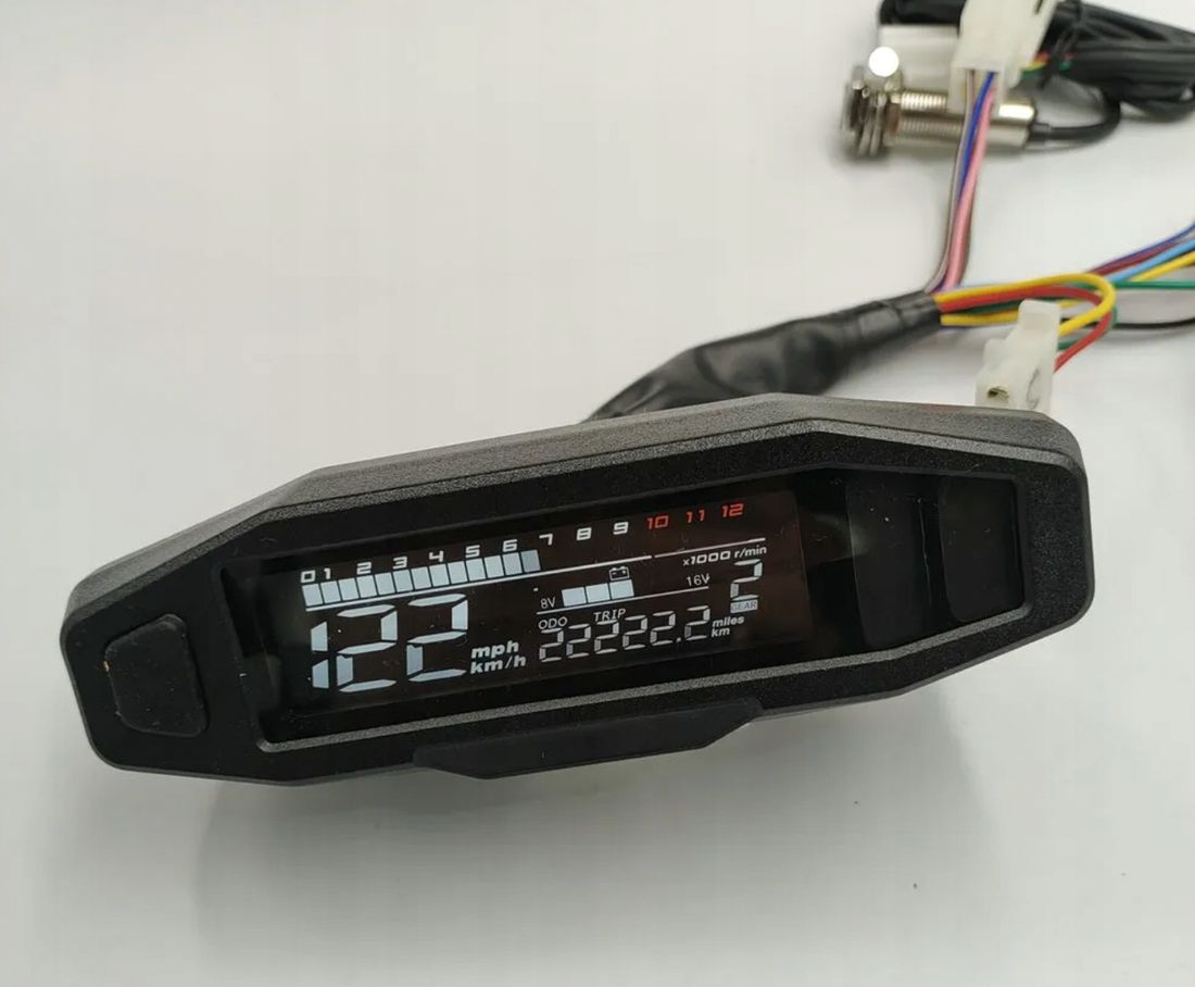 PRĘDKOŚCIOMIERZ DO MOTORA MOTOCYKLOWY LCD MINI - ERLI.pl