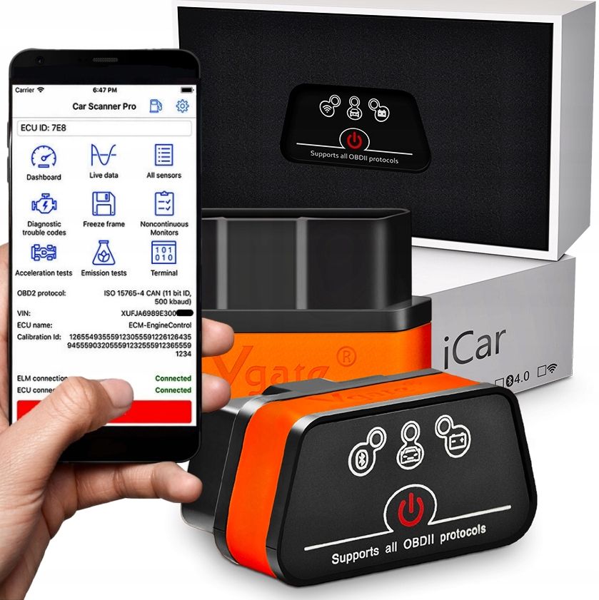 OBD2 Interfejs Bluetooth 3.0 POLSKI DIAGNOSTYCZNY - ERLI.pl
