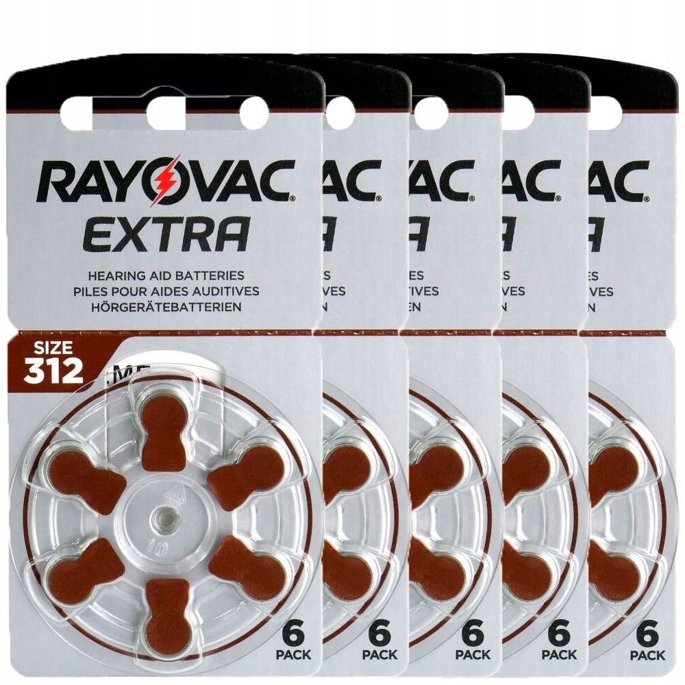 30x BATERIE DO APARATÓW SŁUCHOWYCH RAYOVAC mod 312 - ERLI.pl