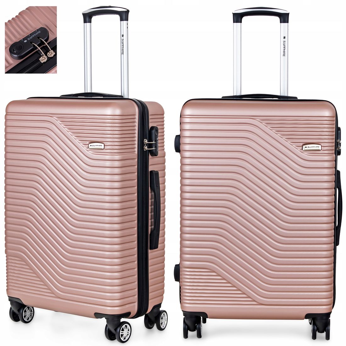 DUŻA walizka PODRÓŻNA SAPPHIRE bagaż, KÓŁKA - ERLI.pl