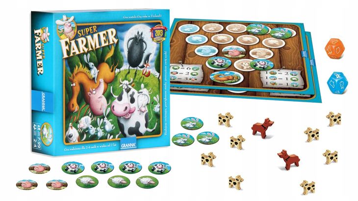 SUPER FARMER GRA PLANSZOWA DE LUX GRANNA 00086 - ERLI.pl