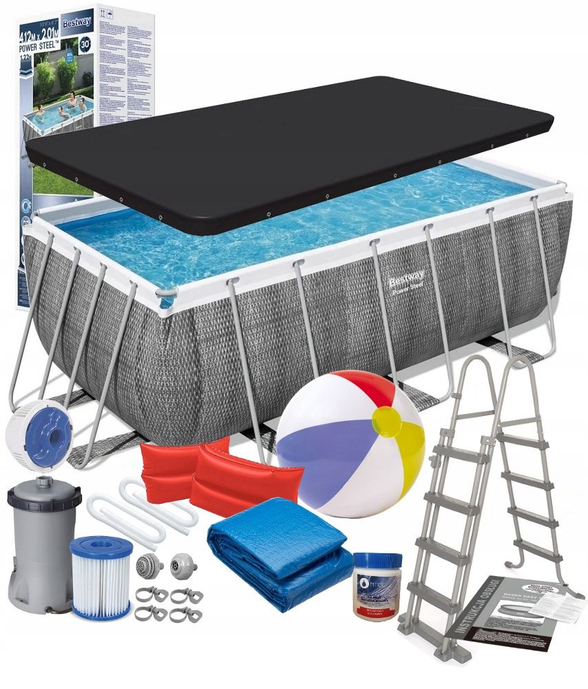 BESTWAY 56722 13w1 412x201x122cm BASEN STELAŻOWY - ERLI.pl