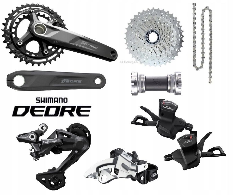 SHIMANO DEORE GroupSet M4100 2x10 kompletny napęd – 146482354 - ERLI.pl