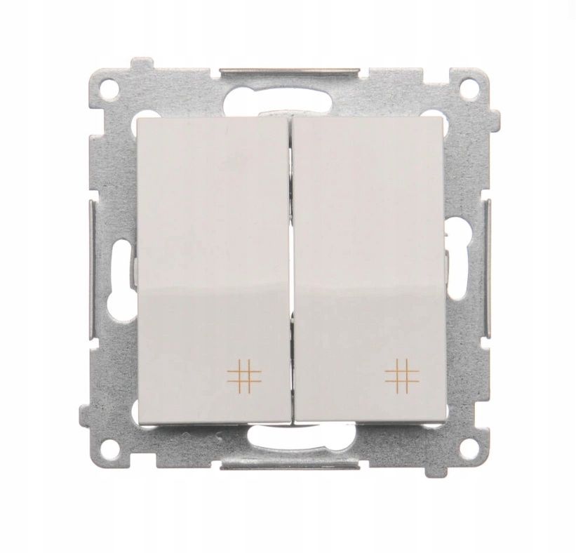 KONTAKT SIMON 54 Łącznik krzyżowy podwójny BIAŁY – 142768838 - ERLI.pl