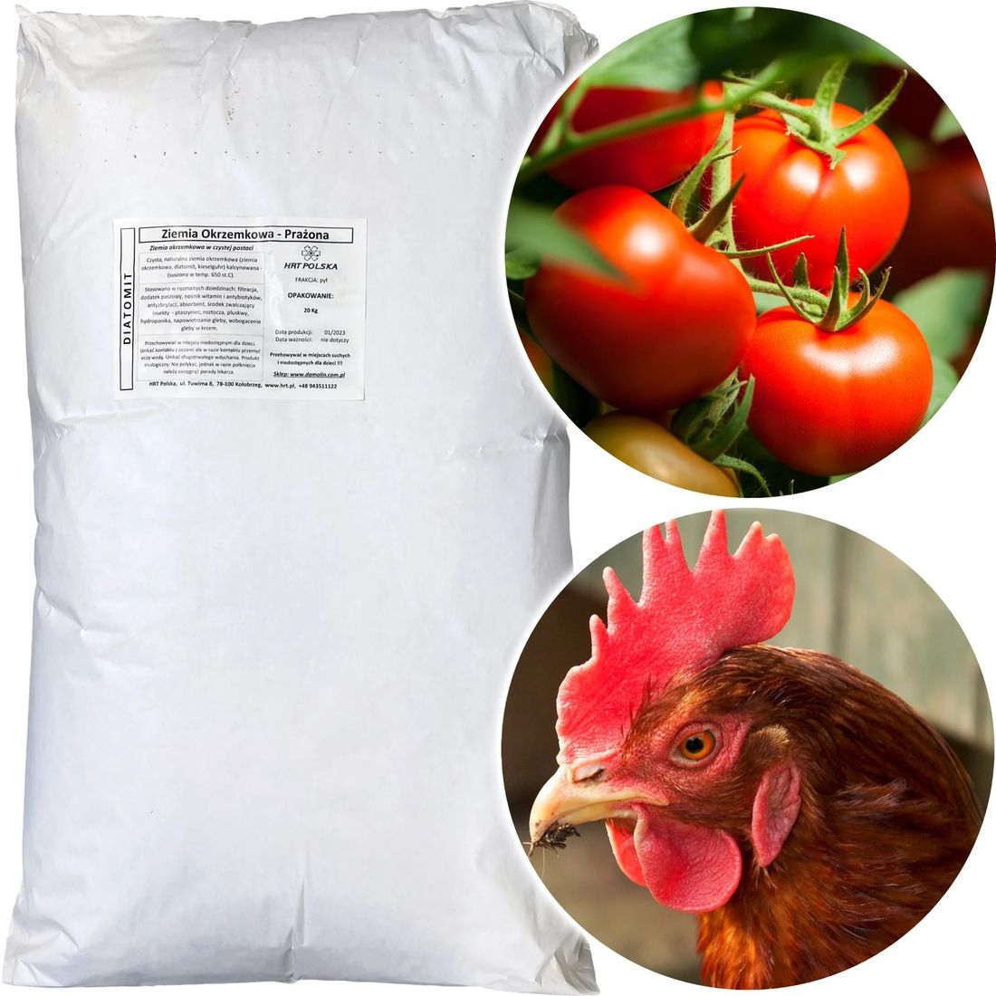 ZIEMIA OKRZEMKOWA DIATOMIT 20kg NA ŚLIMAKI - ERLI.pl