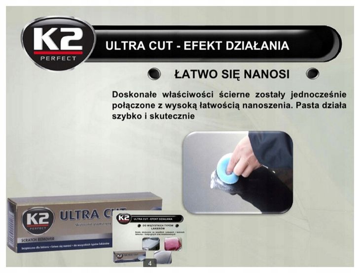 K2 ULTRA CUT PASTA POLERSKA DO USUWANIA RYS Z LAKIERU SAMOCHODOWEGO K002 – 174269915 - ERLI.pl