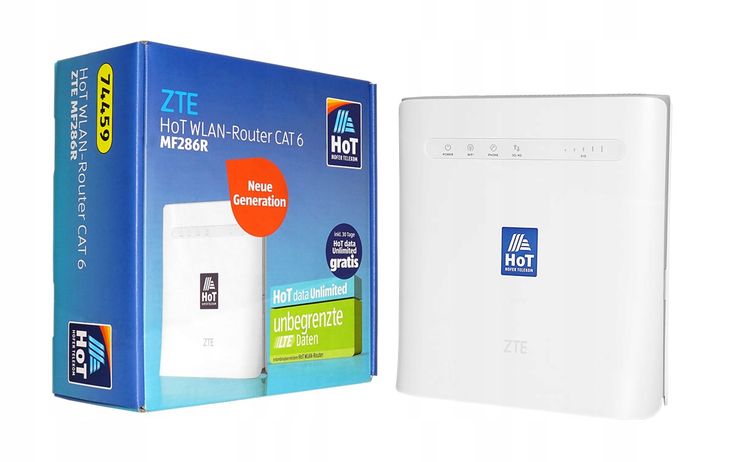Router ZTE MF286R 3G/4G LTE Cat.6 LAN 300Mb/s – 146940744 - ERLI.pl