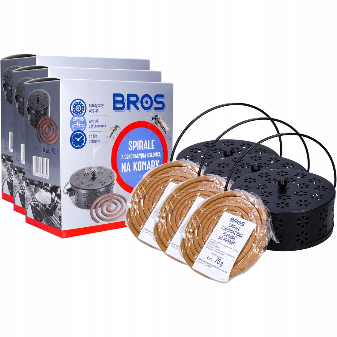 18x SPIRALA ODSTRASZACZ NA KOMARY MESZKI NACZYNIE – 147121187 - ERLI.pl