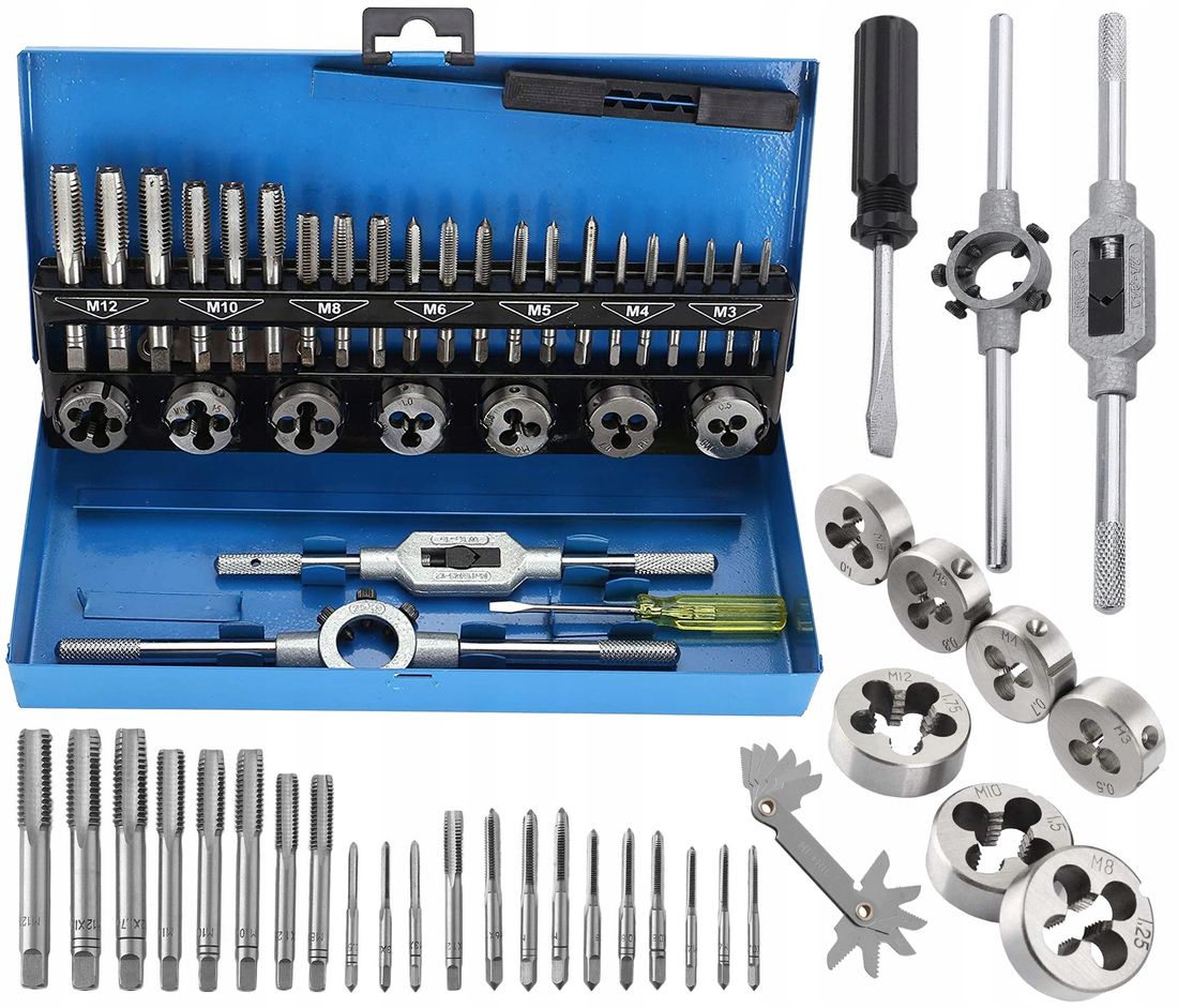 ZESTAW GWINTOWNIKI METRYCZNE NARZYNKI 32EL MS-M12 - ERLI.pl