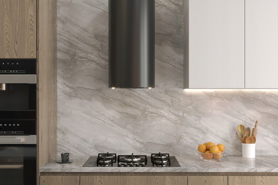 OKAP KUCHENNY CZARNY TUBA PRZYŚCIENNY ELBA WPB39 - ERLI.pl