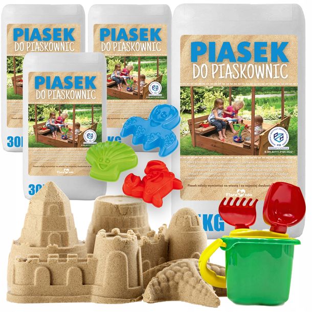 PIASEK DO PIASKOWNICY DLA DZIECI Z ATESTEM 120KG - ERLI.pl