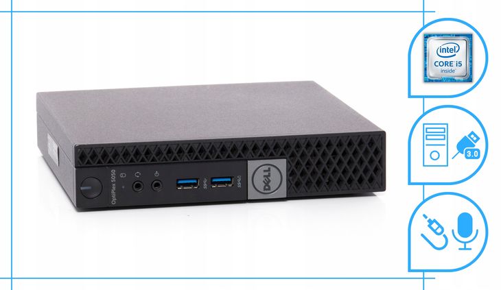 KOMPUTER DELL 5050 TINY I5 8GB 128SSD W10 MICRO - ERLI.pl