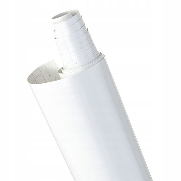 OKLEINA MEBLOWA FOLIA BIAŁA POŁYSK MEBLE 2m x 60cm - ERLI.pl