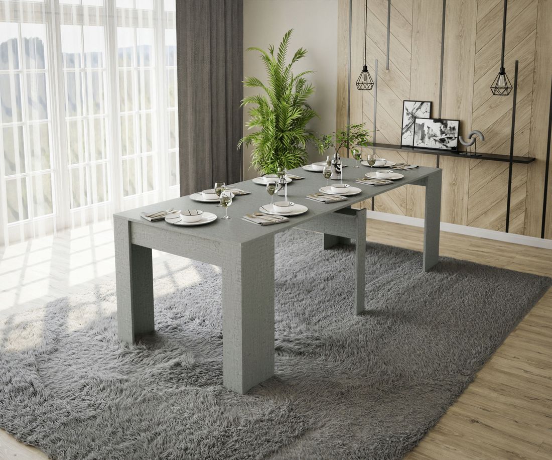 Stół rozkładany konsola 237 beton 90-238 cm - ERLI.pl