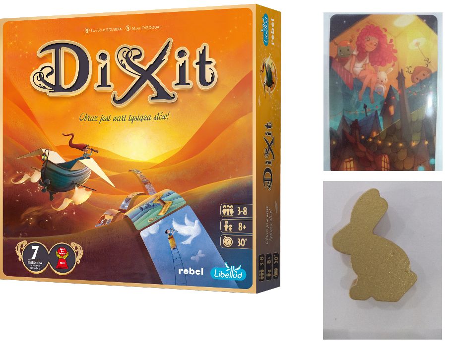 DIXIT gra planszowa KARTA PROMOCYJNA +KRÓLIK promo – 147813284 - ERLI.pl