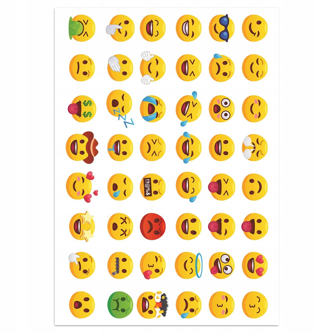 NAKLEJKI EMOJI DEKORACJE POSTACIE A4 Z2 - ERLI.pl