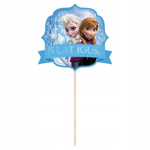 ZESTAW TOPPER OPŁATEK NA TORT GIRLANDA FROZEN Z2 – 147947220 - ERLI.pl
