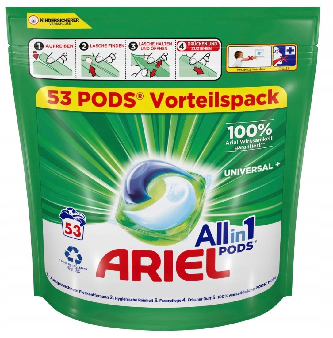 ARIEL Kapsułki do prania All in1 UNIWERSALNE 53szt – 148164966 - ERLI.pl