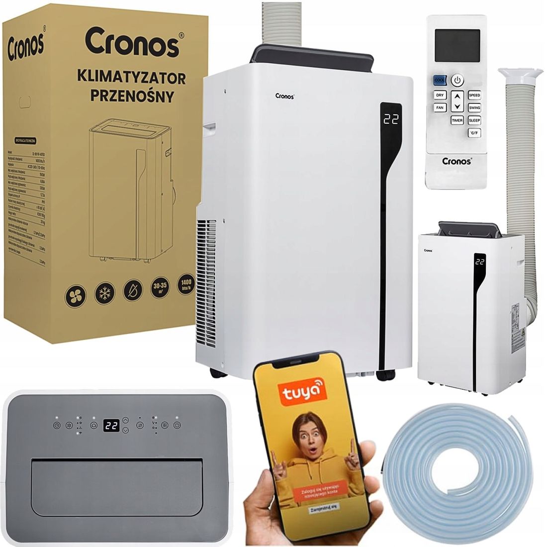 KLIMATYZATOR PRZENOŚNY POKOJOWY KLIMA WiFi 4100W - ERLI.pl