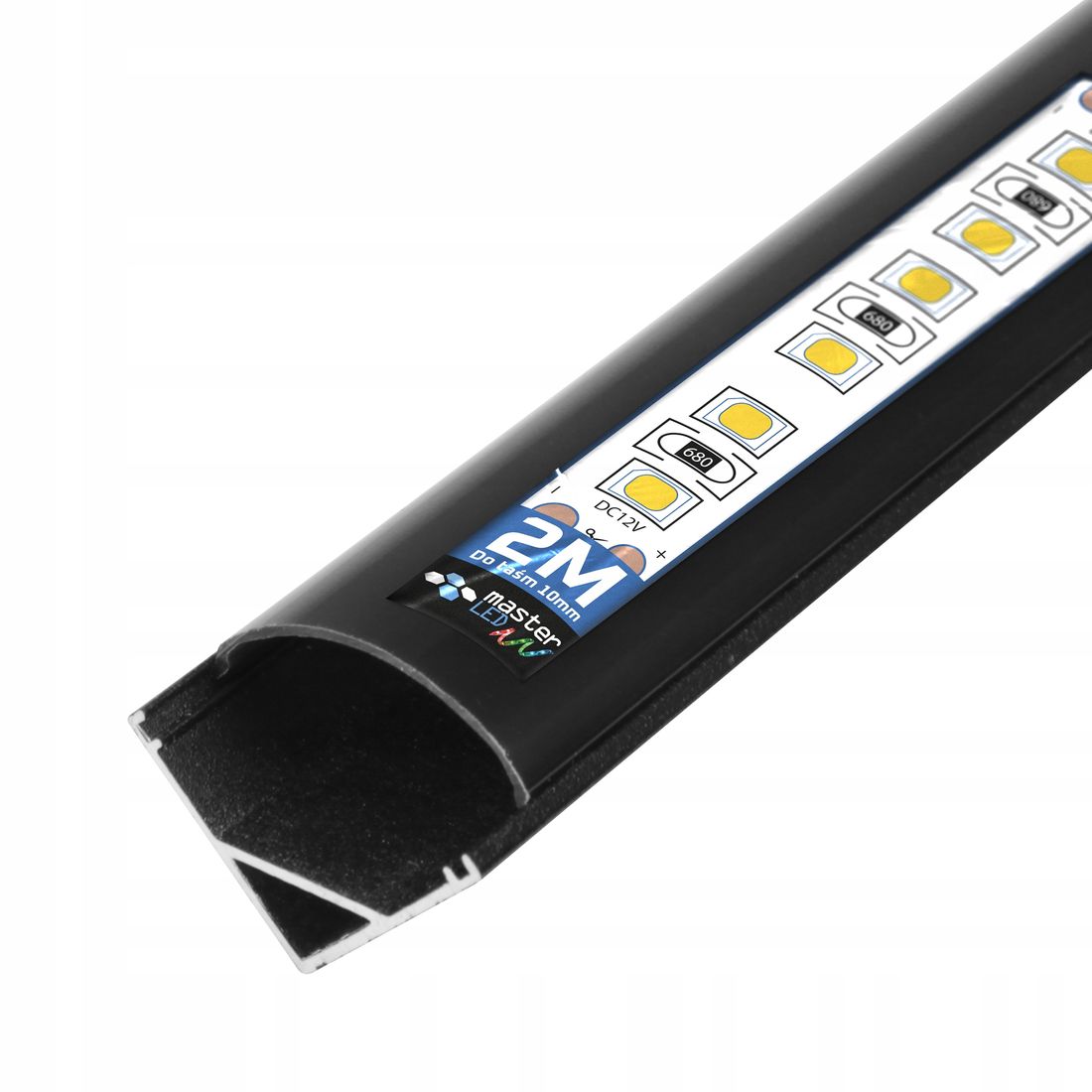 Profil LED narożny do TAŚMY LED Z KLOSZEM 2m aluminiowy kątowy - ERLI.pl