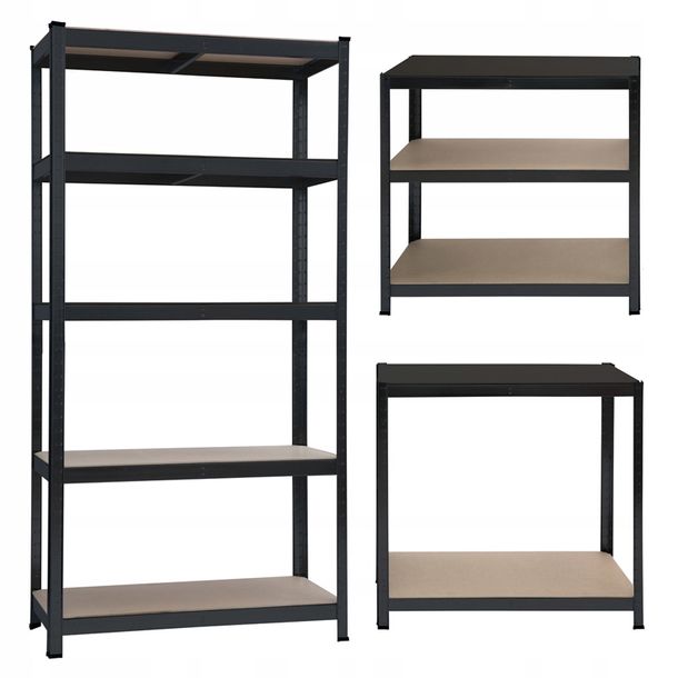 REGAŁ METALOWY MAGAZYNOWY CZARNY 180x90x40 SZAFKA - ERLI.pl REGAŁ METALOWY MAGAZYNOWY CZARNY 180x90x40 SZAFKA - ERLI.pl