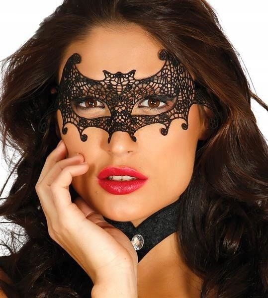 MASKA AŻUROWA KORONKOWA BATGIRL NIETOPERZ BATMAN – 129556212 - ERLI.pl