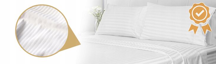 PRZEŚCIERADŁO HOTELOWE ADAMASZEK BIAŁE 200x220 cm - ERLI.pl