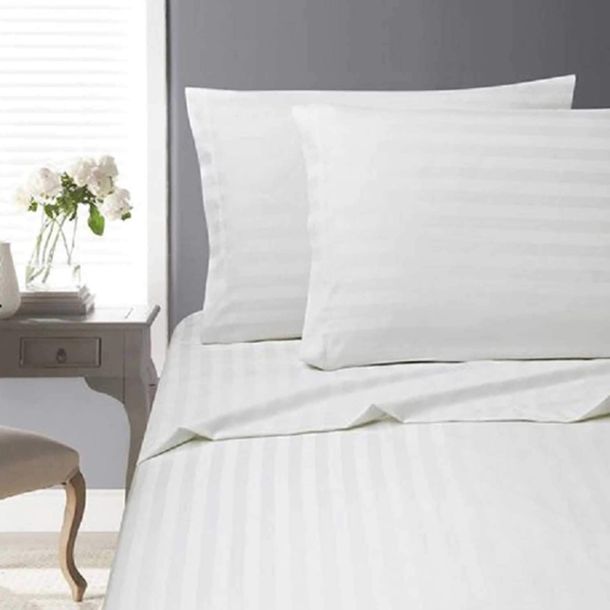 PRZEŚCIERADŁO HOTELOWE ADAMASZEK BIAŁE 200x220 cm - ERLI.pl