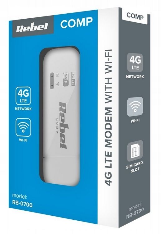 MODEM 4G WIFI REBEL LTE USB NA KARTĘ SIM ROUTER – 148823847 - ERLI.pl