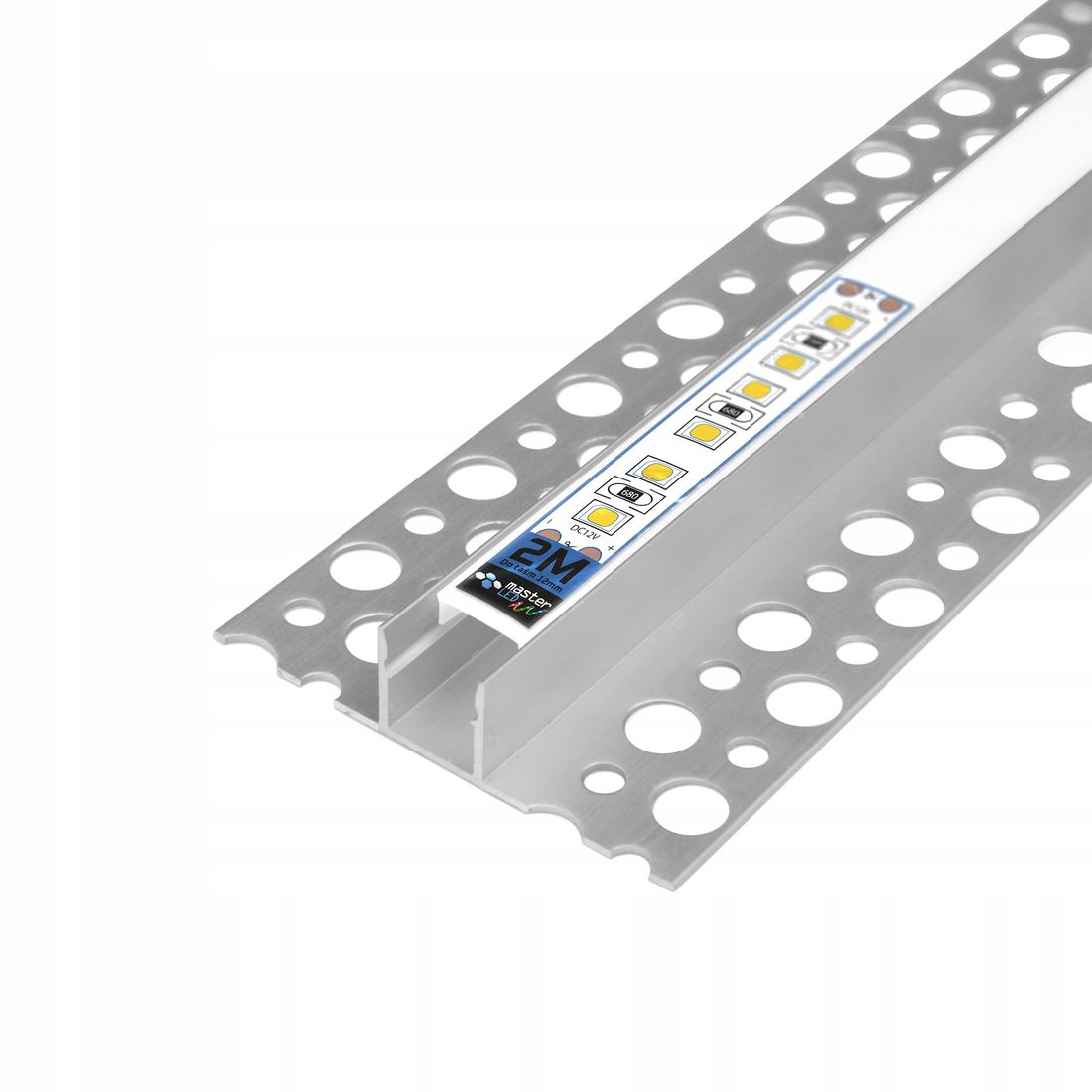 PROFIL LED ALUMINIOWY do PŁYTY GK WPUSZCZANY 10mm kafli glazury 2m ...