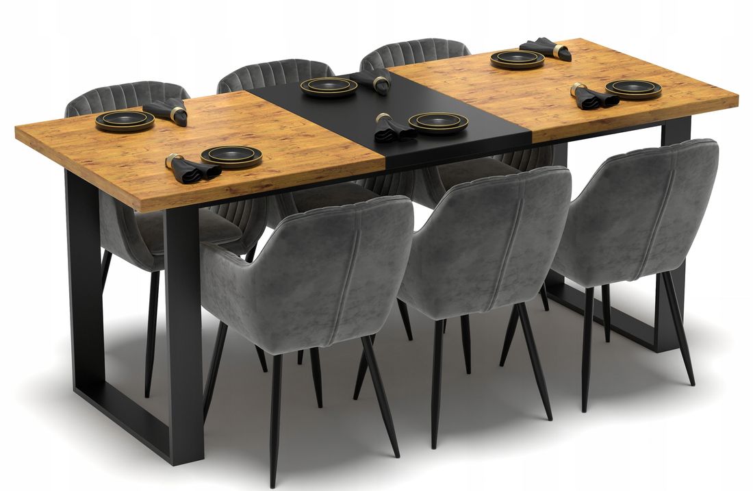 STÓŁ DO KUCHNI JADALNI ROZSUWANY LOFT ROZKŁADANY – 149592631 - ERLI.pl