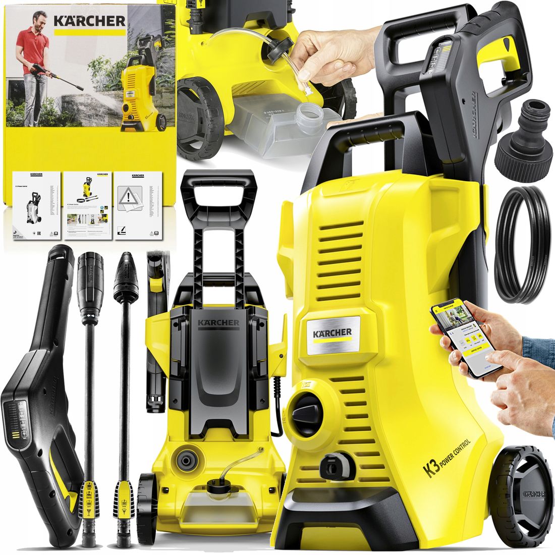 MYJKA CIŚNIENIOWA KARCHER K3 ZESTAW PREMIUM - ERLI.pl