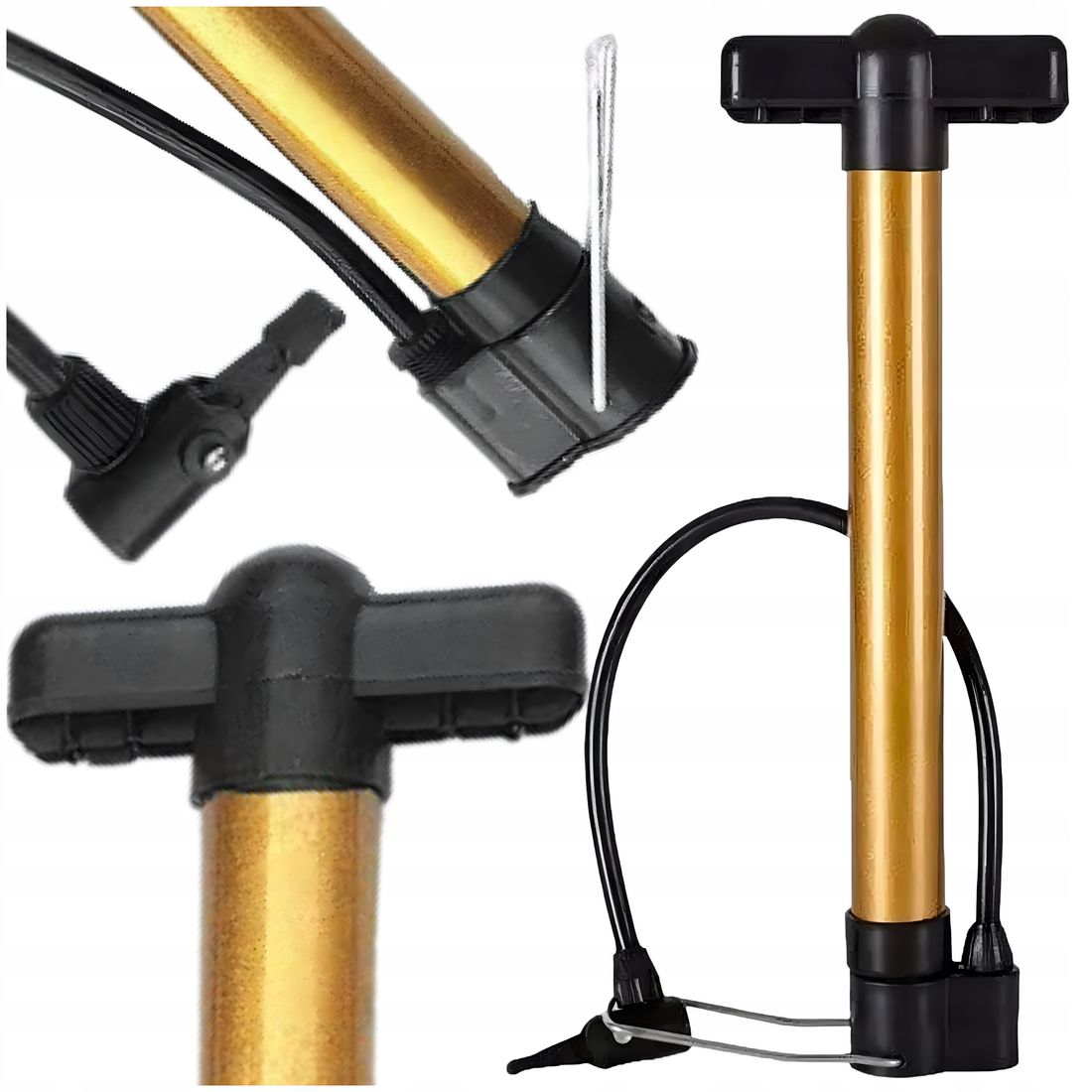 POMPKA ROWEROWA NOŻNA RĘCZNA DO ROWERU MOCNA - ERLI.pl