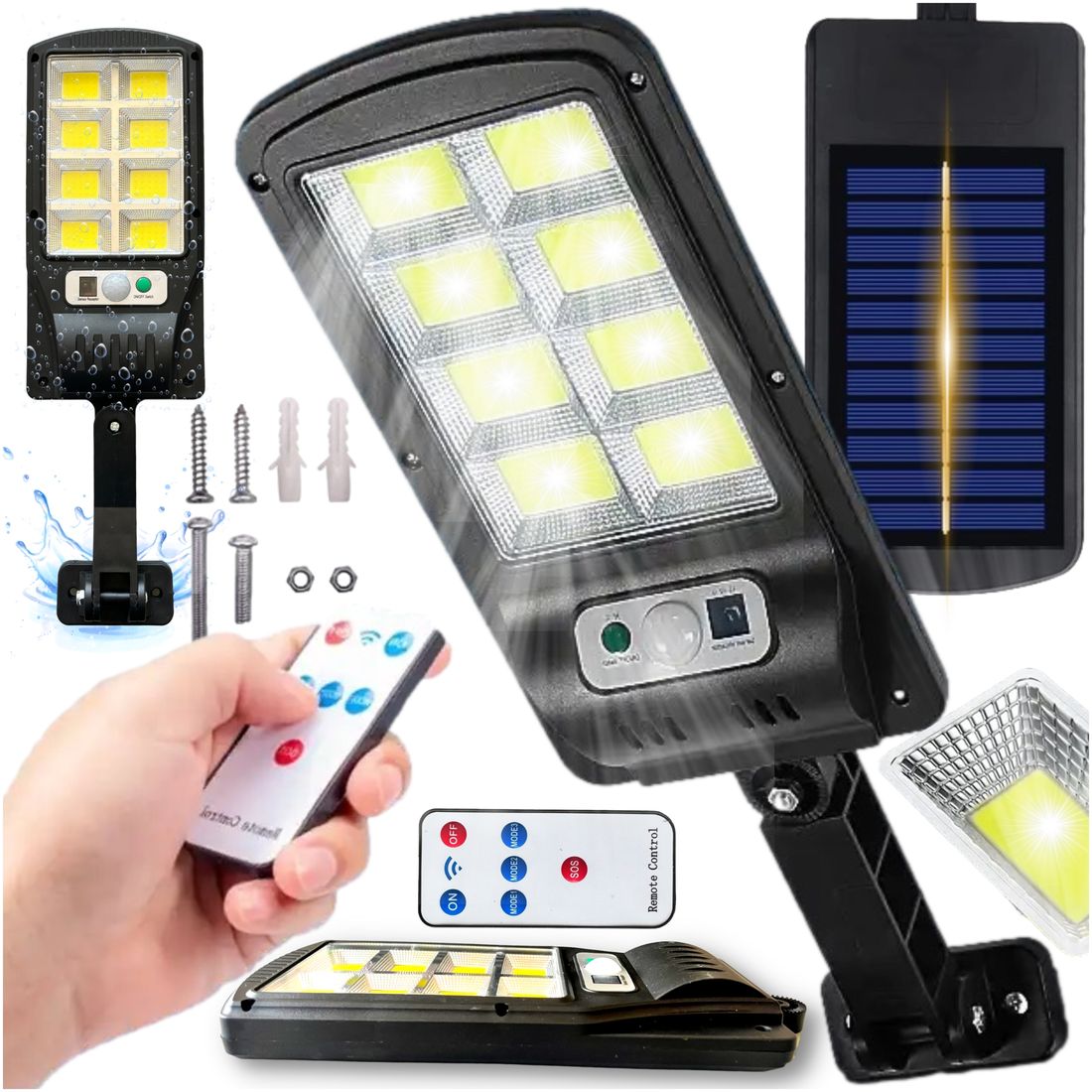 LAMPA LATARNIA SOLARNA OGRODOWA uliczna słońc CZUJNIK ZMIERZCHU RUCHU PILOT – 229592210 - ERLI.pl