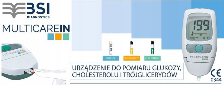 GLUKOMETR MULTICARE IN BSI + POMIAR CHOLESTEROLU - ERLI.pl