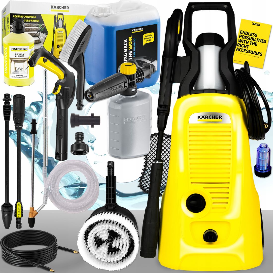 MYJKA CIŚNIENIOWA KARCHER K4 PIASKOWANIE ZESTAW XL - ERLI.pl