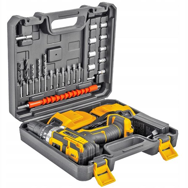 WIERTARKO WKRĘTARKA AKUMULATOROWA 21V 2X AKU PRAWDZIWY UDAR MAJSTER ...